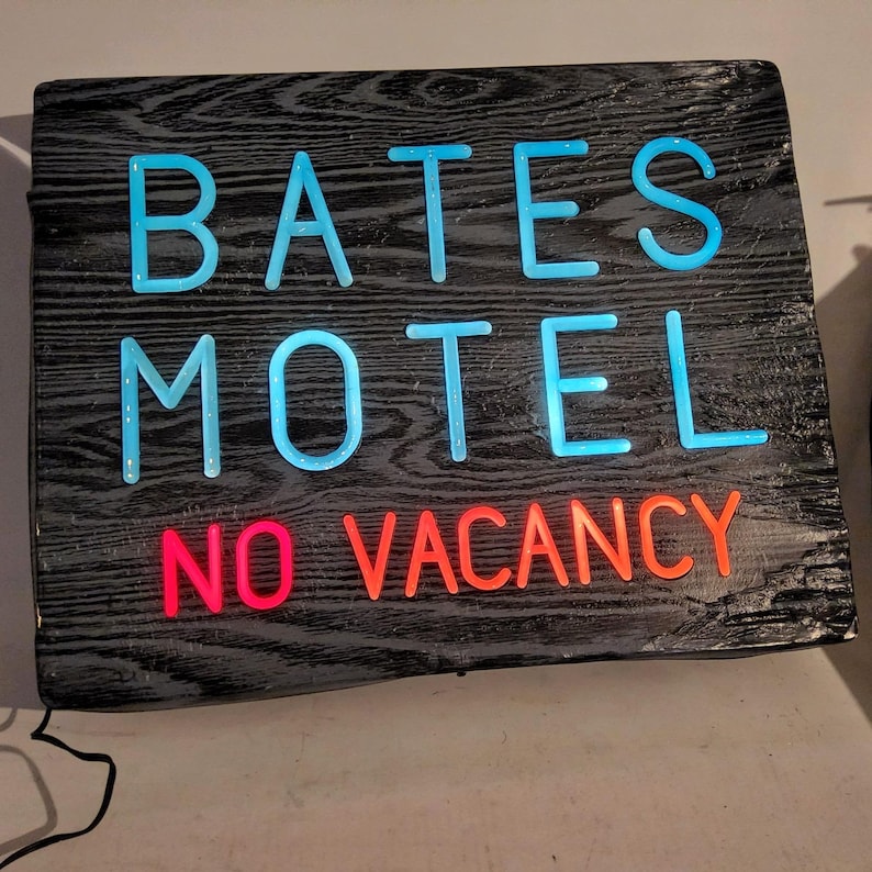 Vintage Bates Motel Flickering No Vacancy Blow Mold Sign Light 1994 ...