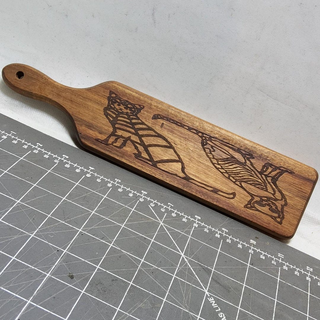 Laser Spooky Cats Engraved Acacia Cutting Board Kitchen Decor 4x15 Web ...