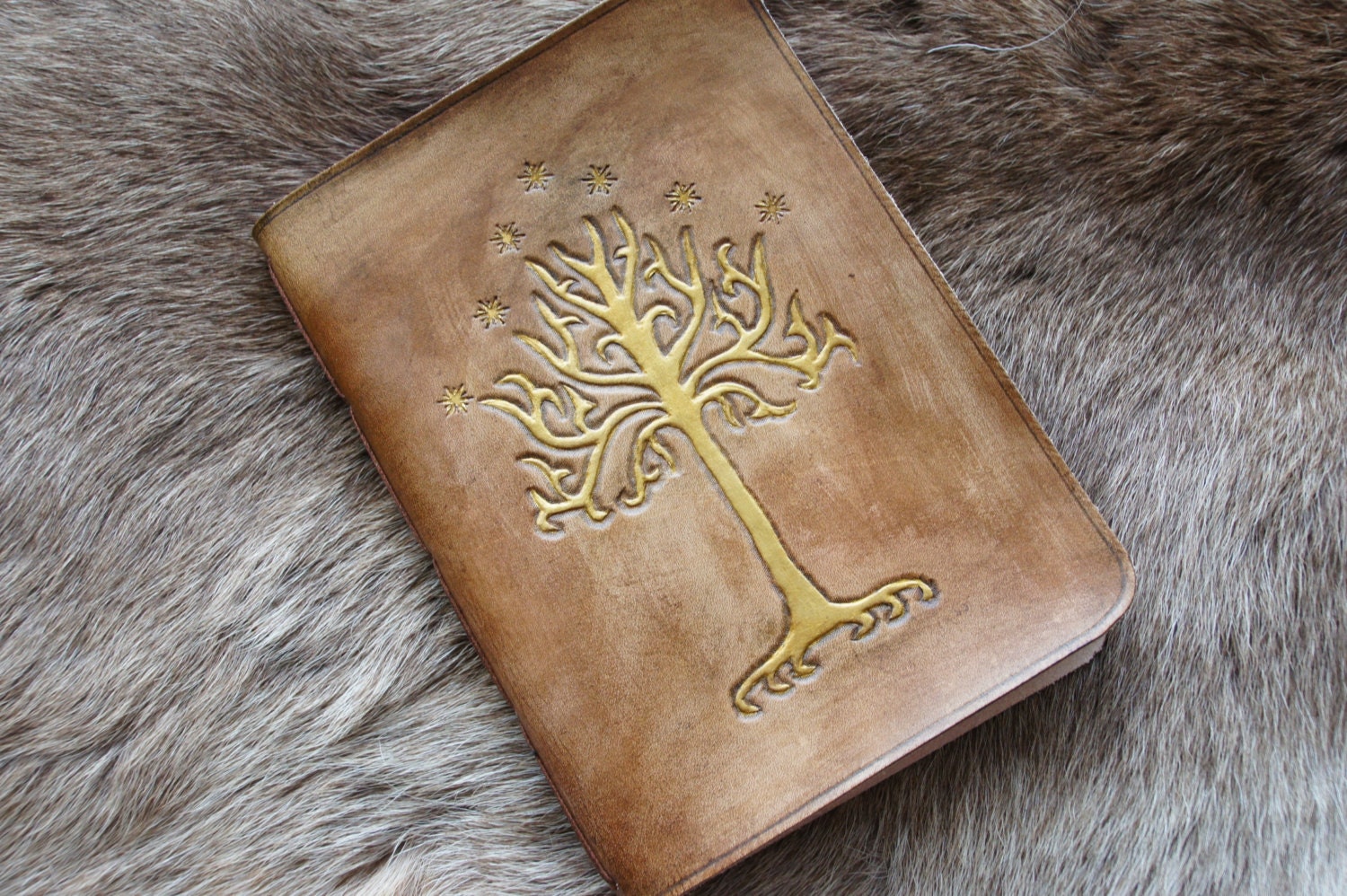 LOTR Tree of Gondor Inspired Handcarved Journal - Etsy UK