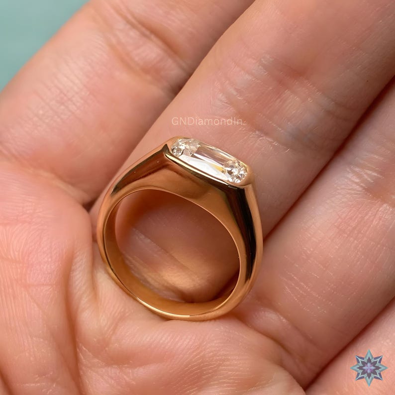 Anillo de compromiso de moissanita de 2 quilates con corte cojín este ...