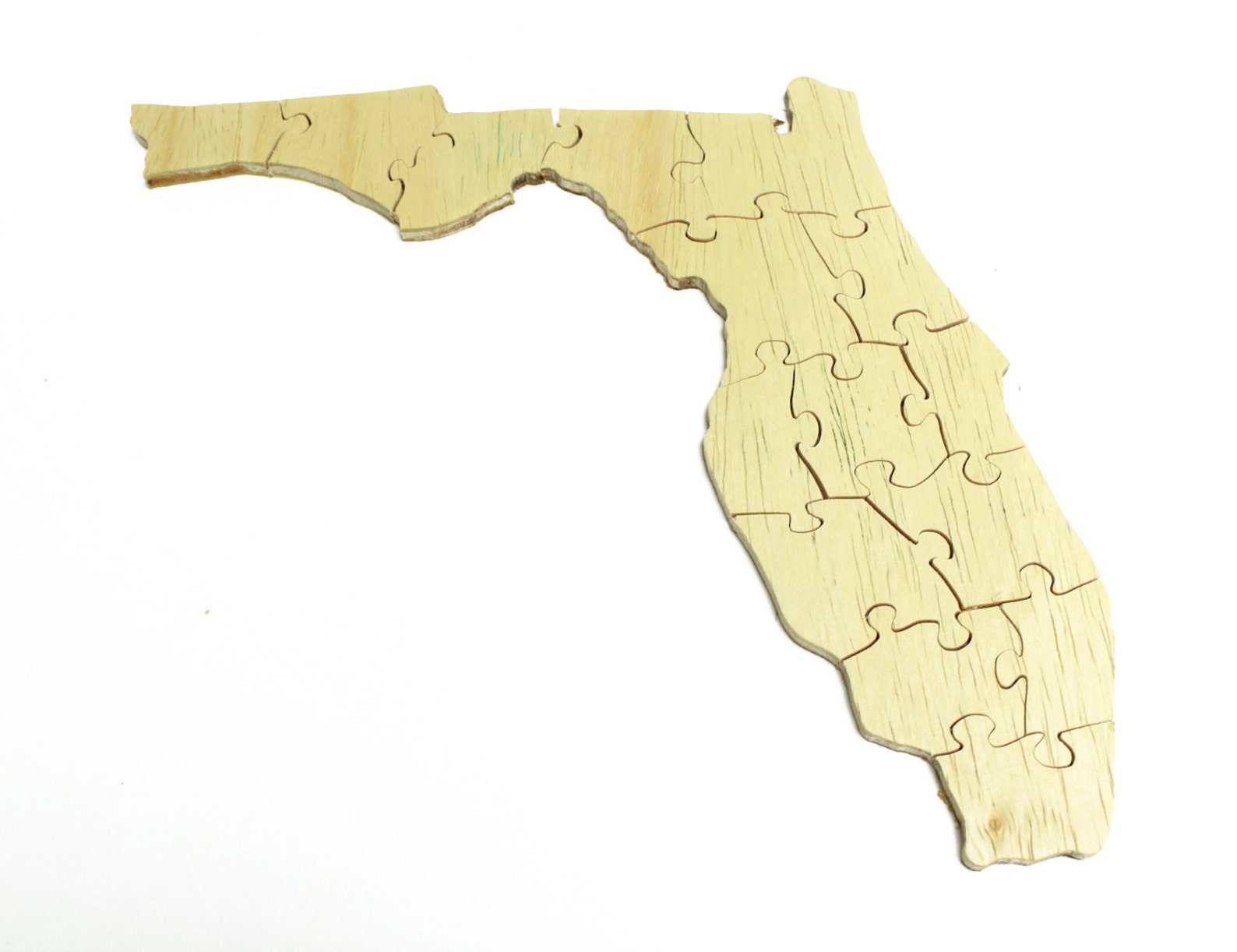 Florida Puzzle Wood Puzzle Educational Toy State Puzzle - Etsy