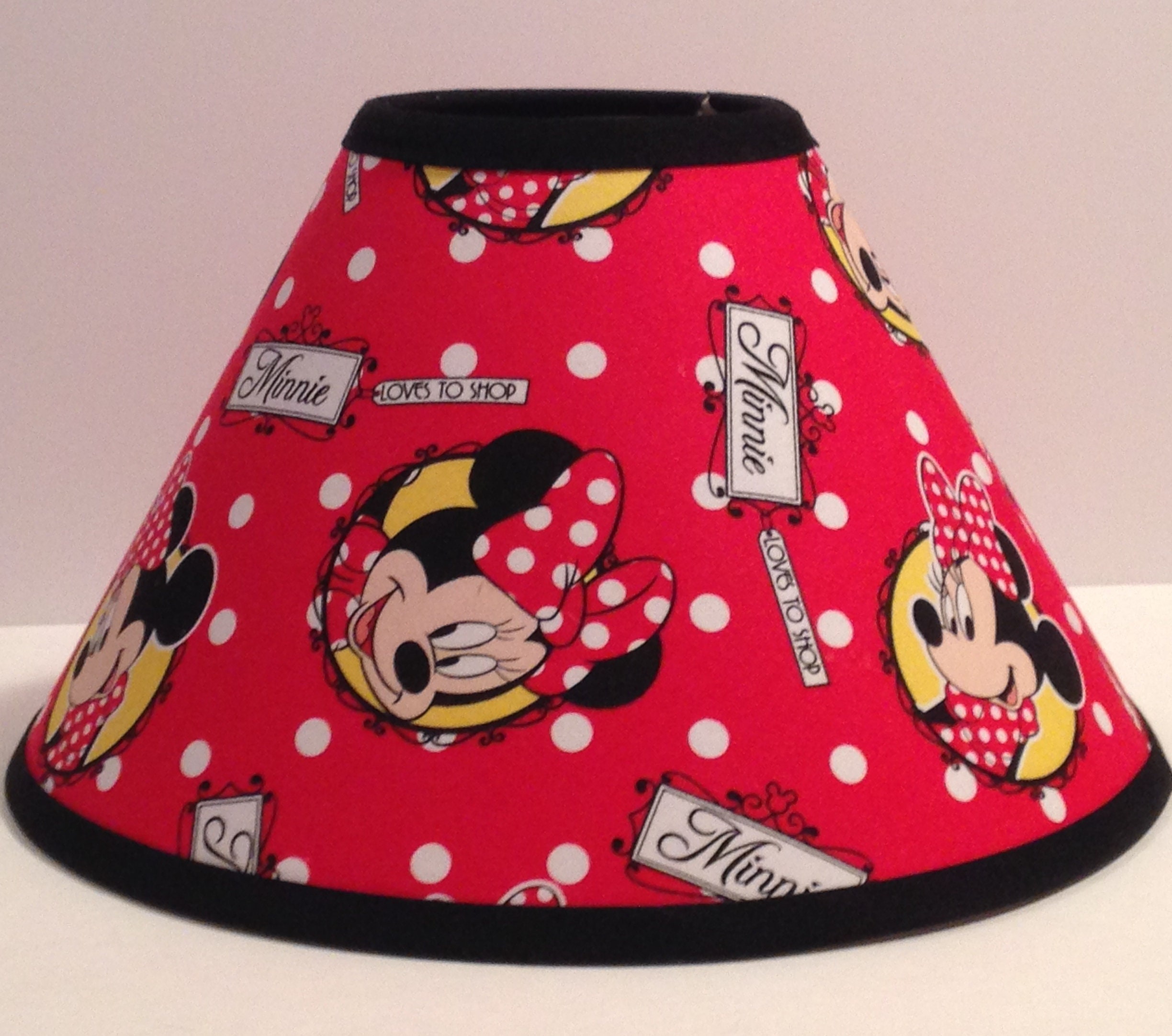 Home & Living Lamp Shades Disney Minnie Mouse Red Fabric Children's ...