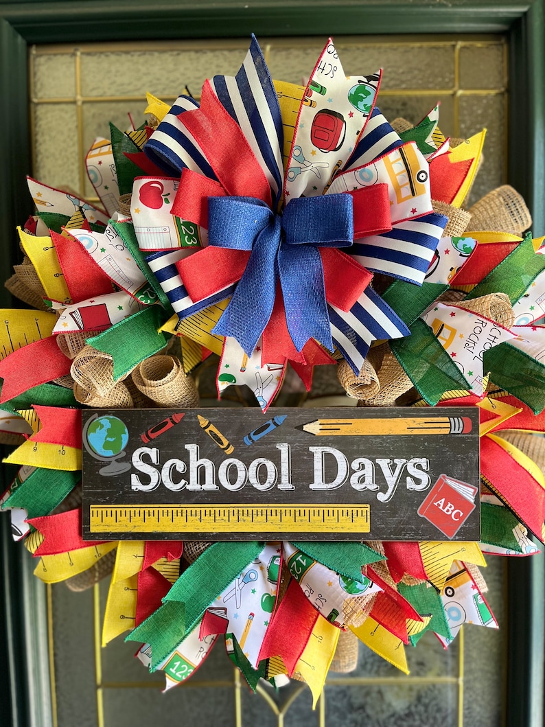 Teacher Wreath/classroom Wreath/ School Wreath/teacher Gift/free ... Teacher Wreath/classroom Wreath/ School Wreath/teacher Gift/free ...