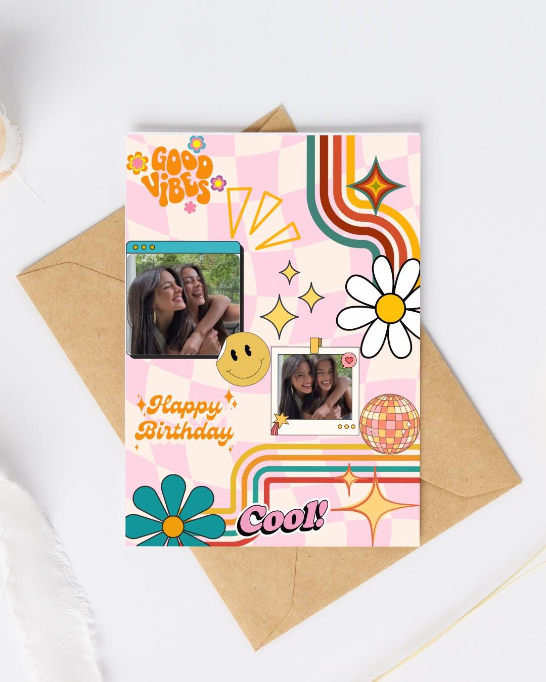 Retro Birthday Invitation : Friends Party Invite (digital Download) - Etsy