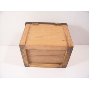 Vintage Wood Recipe Card File Box 1970s Hinged Lid Country Farmhouse - Etsy