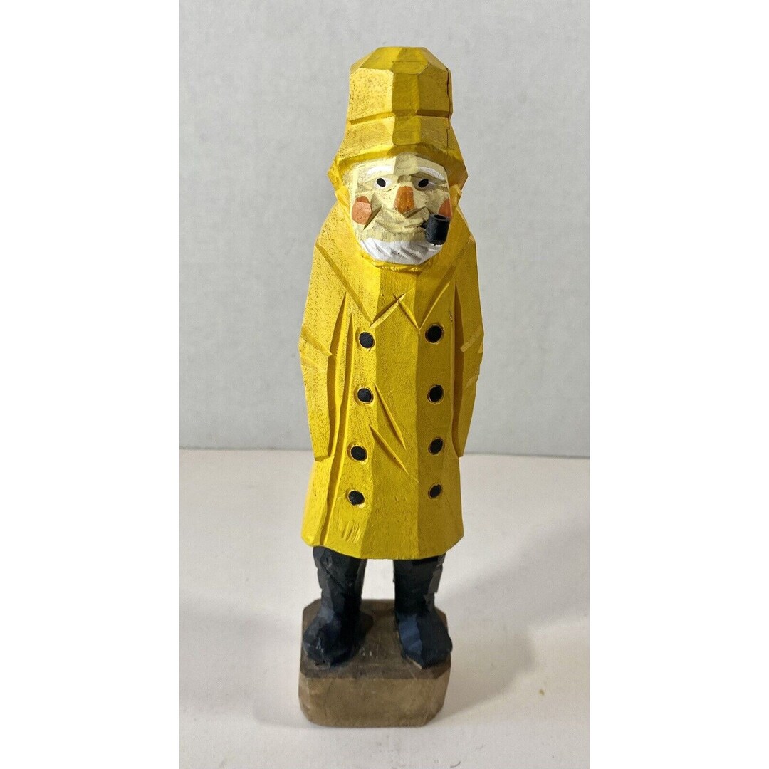 Old Sailor Seaman Figurine Folk Art Hand Carved Wood Fisherman - Etsy