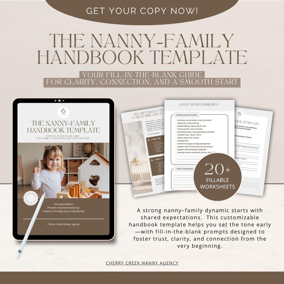 The Nanny-family Handbook Template - Etsy