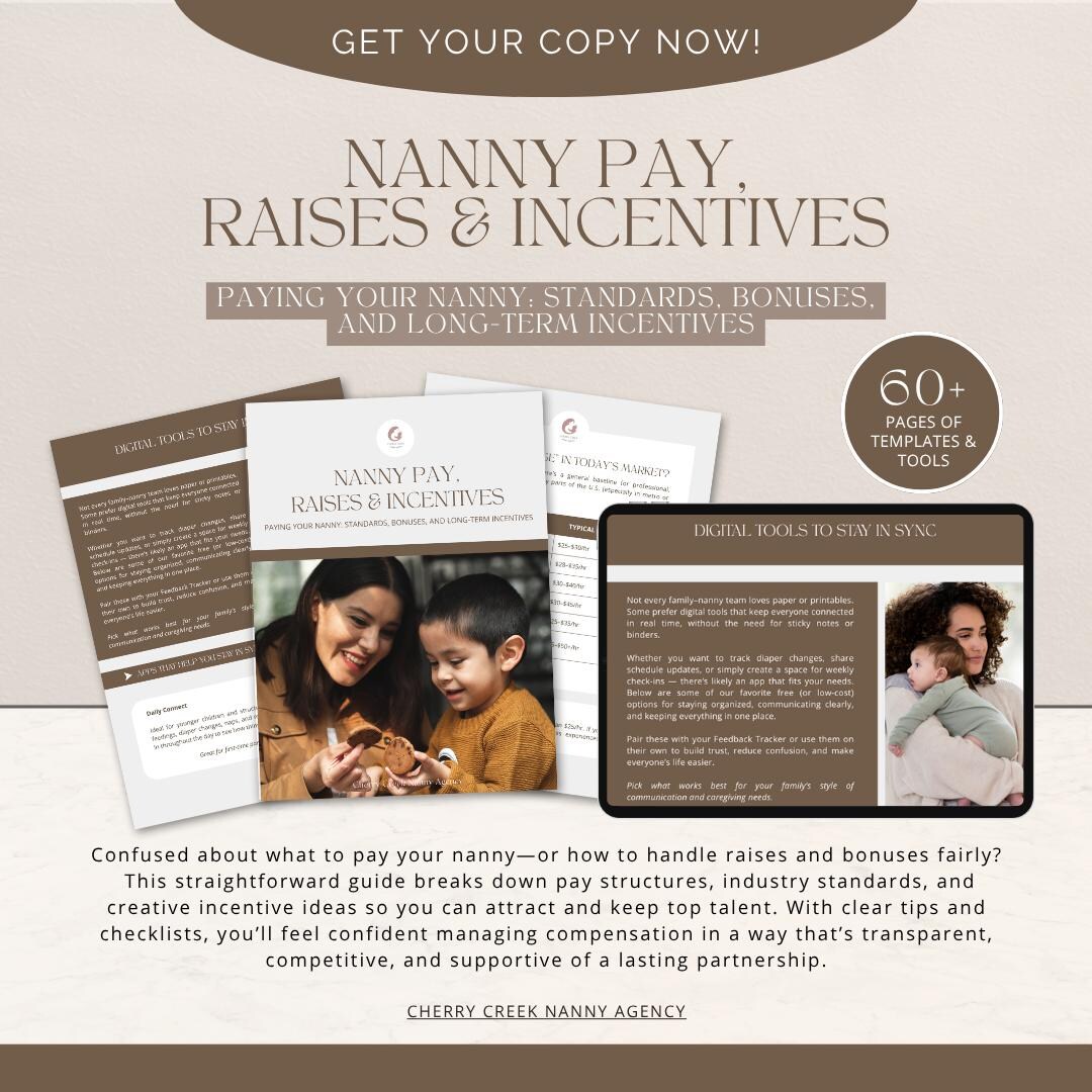 Nanny Pay, Raises, & Incentives Guide - Etsy