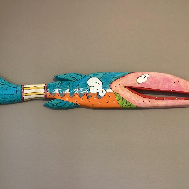 Painted Wood Fish - Etsy
