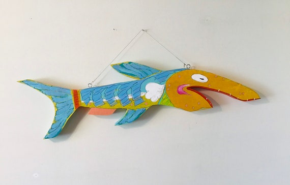 Hanging Fish 36x9x1.5 Recycled Wood | Etsy