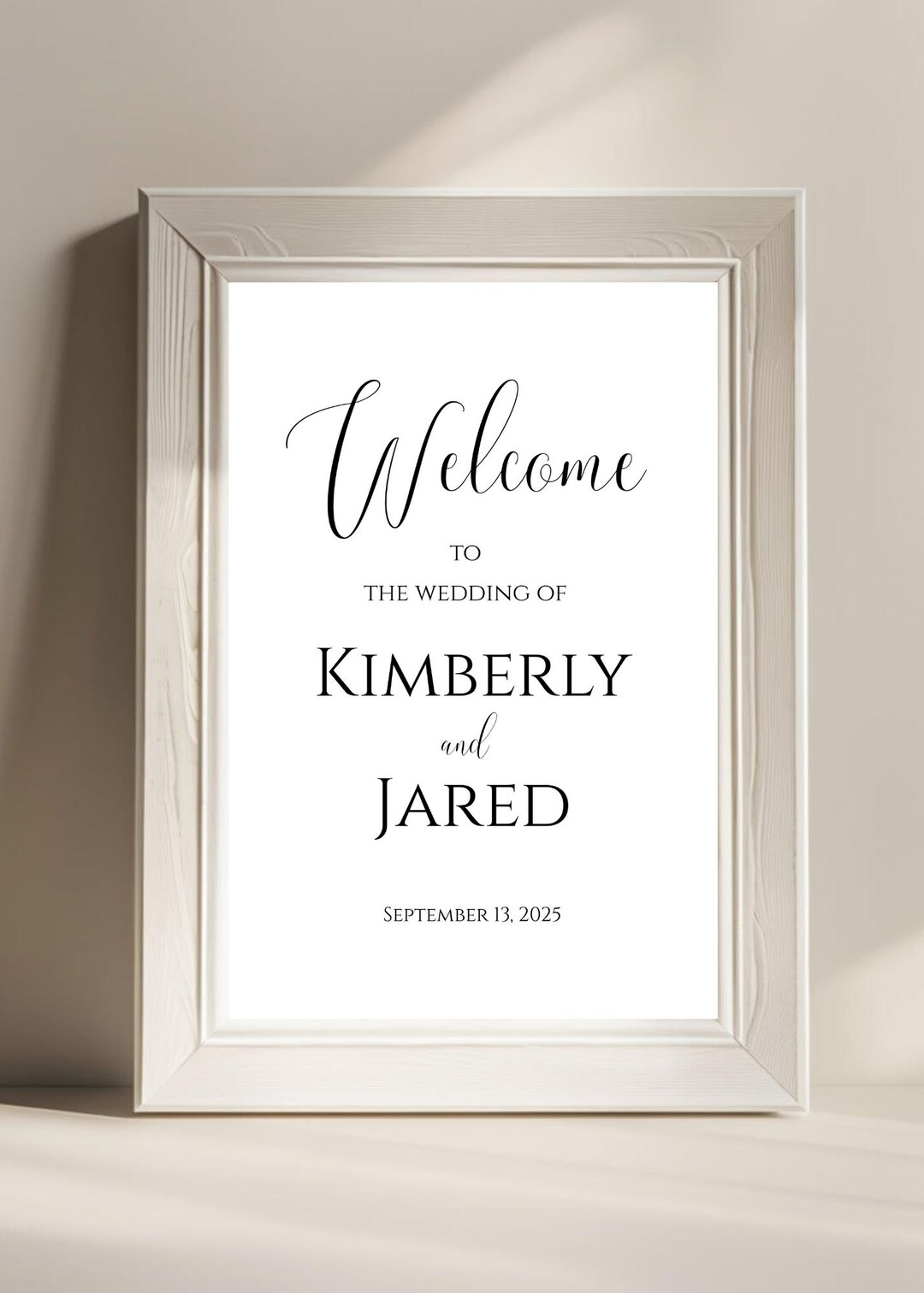 Wedding Welcome Sign Template, Black and White Welcome Sign, Wedding ...