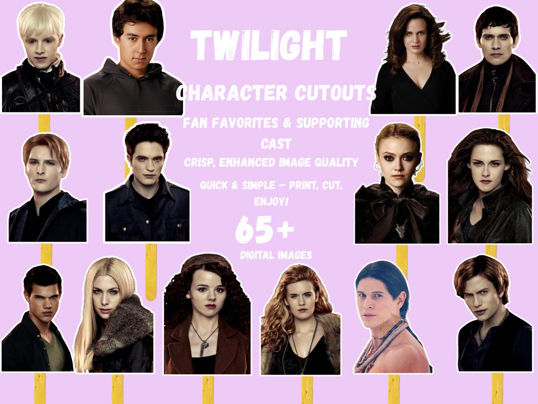 Twilight Character Cutouts – Printable Photo Booth Props, Party Decor ...