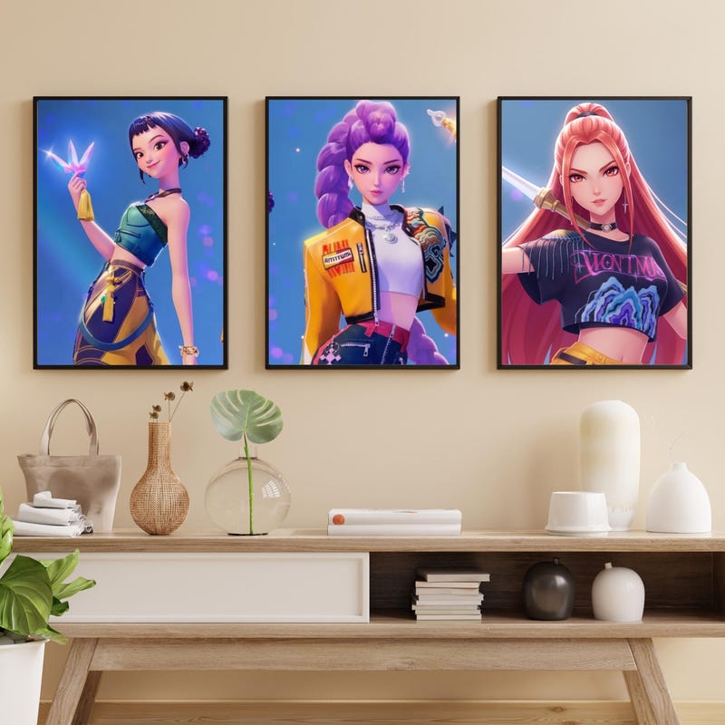 Kpop Demon Hunters Huntrix Poster - Etsy