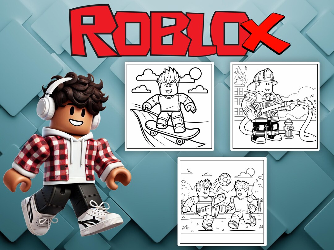 Roblox Digital Coloring Pages – 60+ Printable Roblox Characters, Fun ...