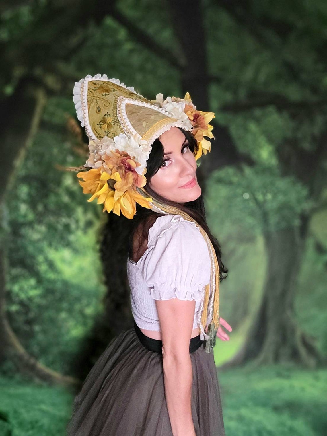 Medieval Renaissance Sunflower Fairy Headdress - Etsy