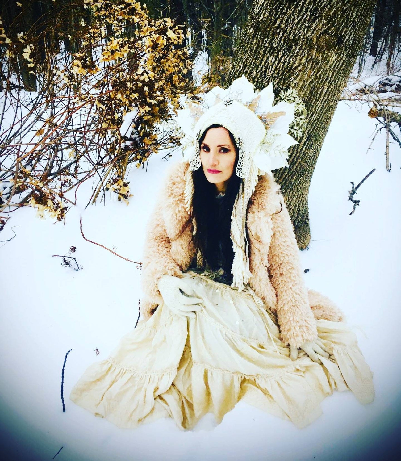 Snow Queen Winter Forest Witch Ice Queen Crown Adjustable - Etsy