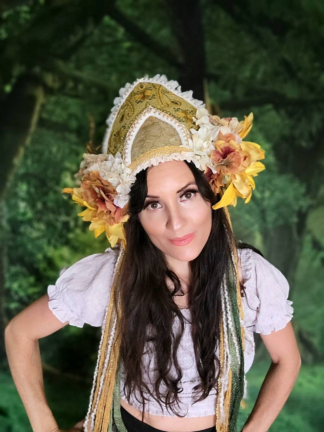 Medieval Renaissance Sunflower Fairy Headdress - Etsy