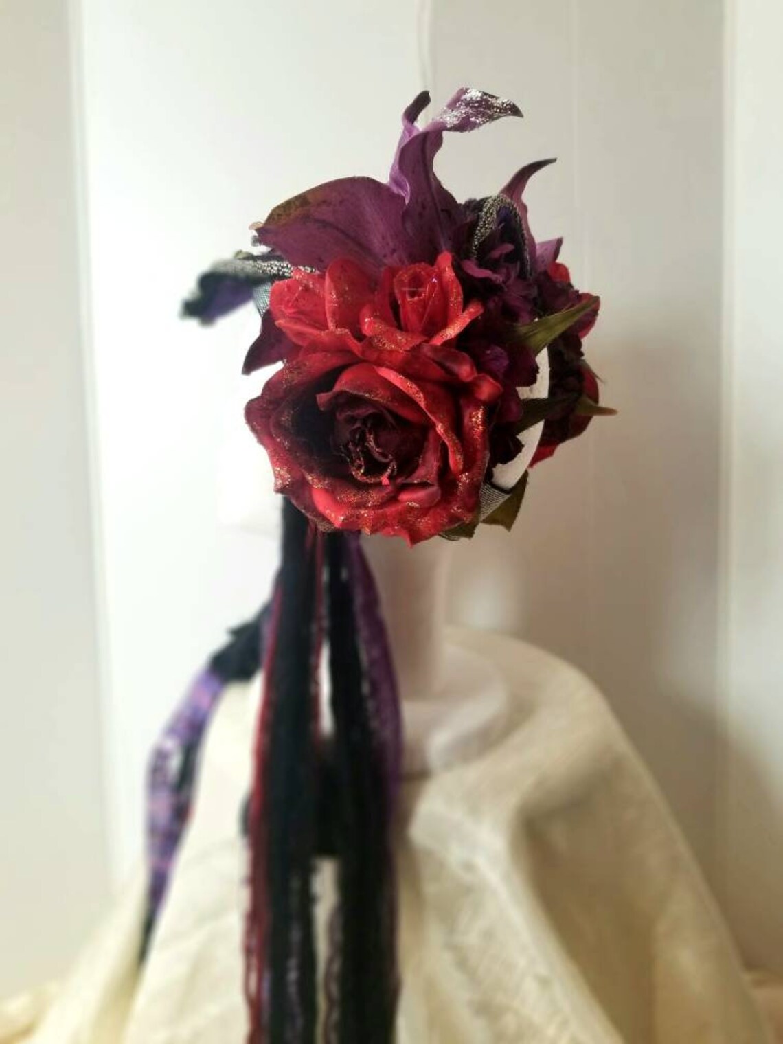 Purple Lily Red Rose Silver FCBD Fusion Belly Dance Adjustable | Etsy