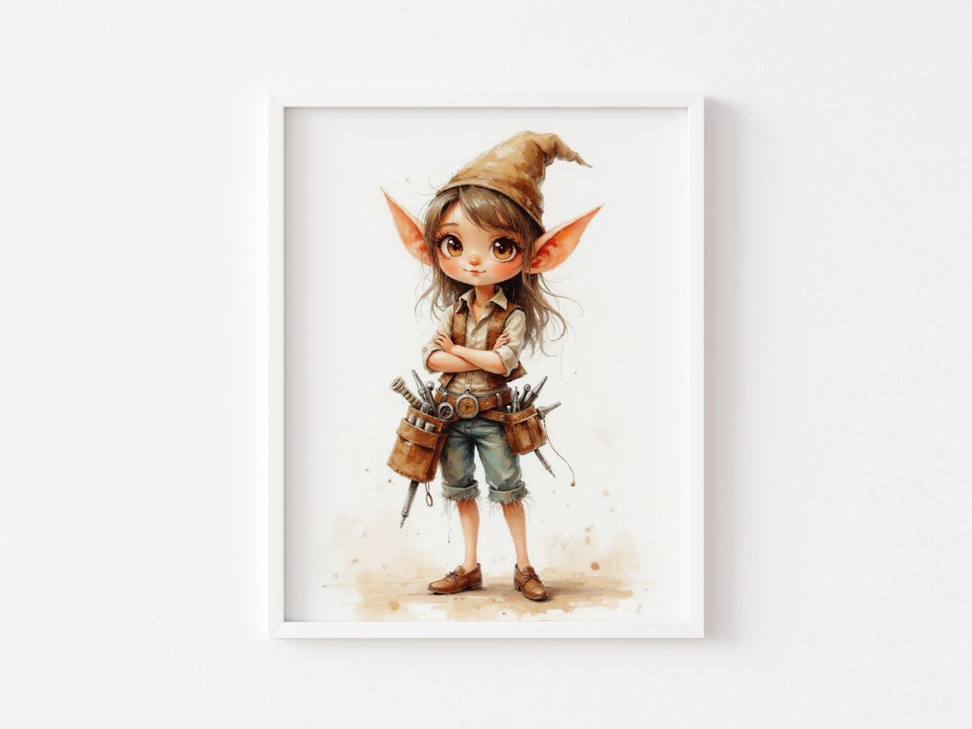 Cozy Cottagecore Elf Artisan Printable - Cute Fantasy Wall Art ...