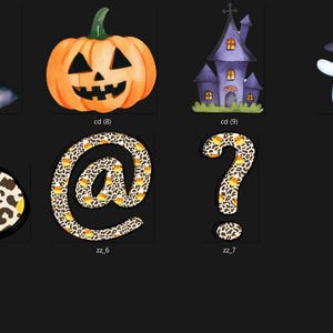Halloween Doodle Alphabet & Number PNG Set: Spooky Letters Clipart ...