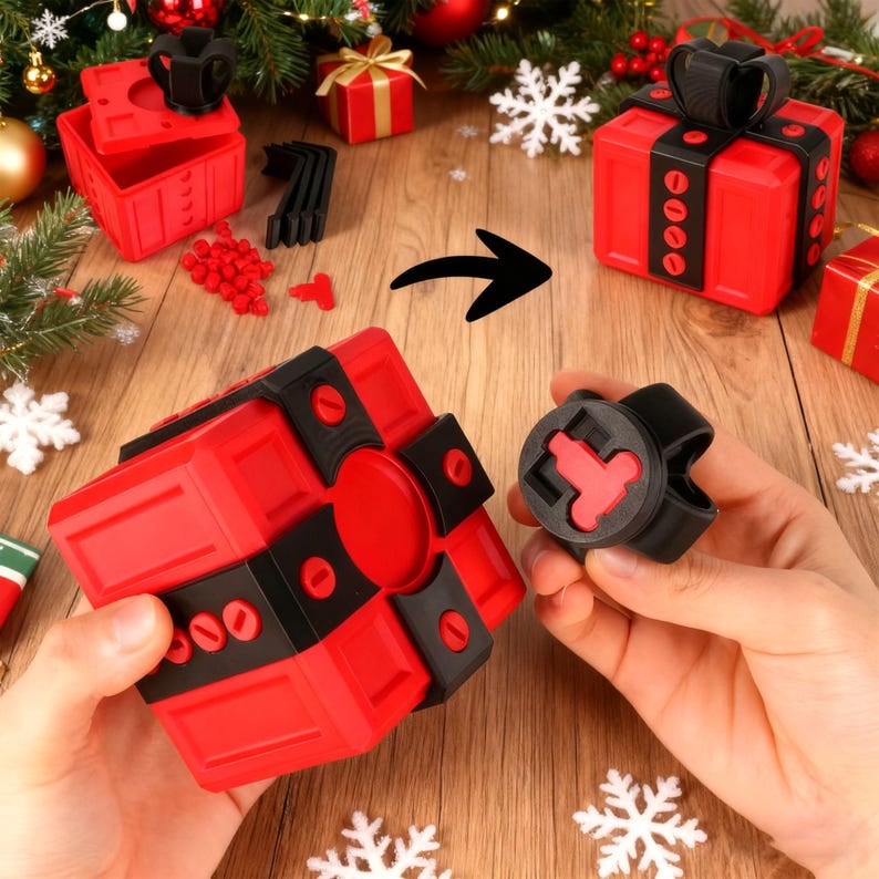 Annoying Gift Box, Puzzle Box, Hidden Tool, Screw Closure, Fun Party ...