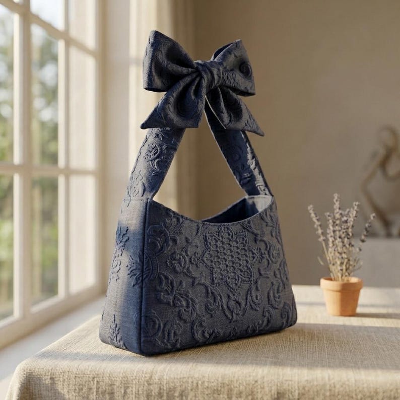 Bow Shoulder Bag Sewing Pattern PDF | Beginner Friendly Handmade Tote ...