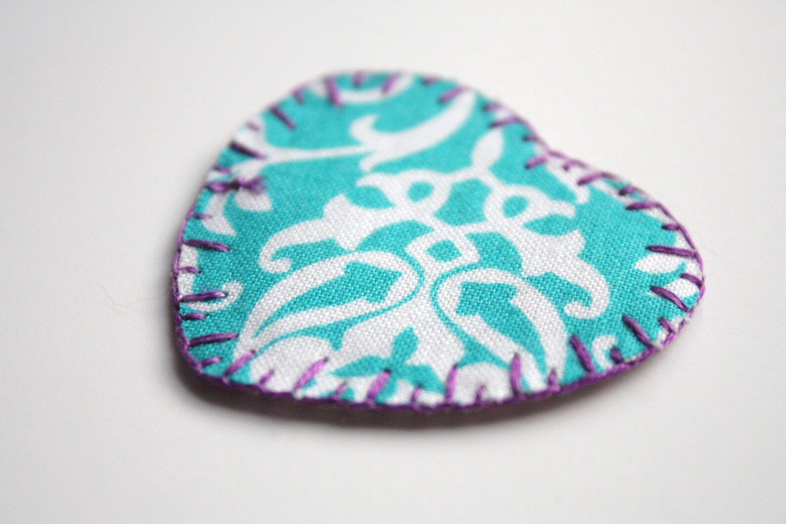 Hand Embroidered Gem Patch. Pink and Purple Amethyst Crystal Heart ...