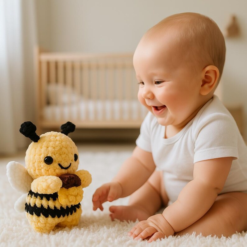 Set of 3 Bumblebee Crochet Amigurumi Pattern, Low Sew Plush Toy ...