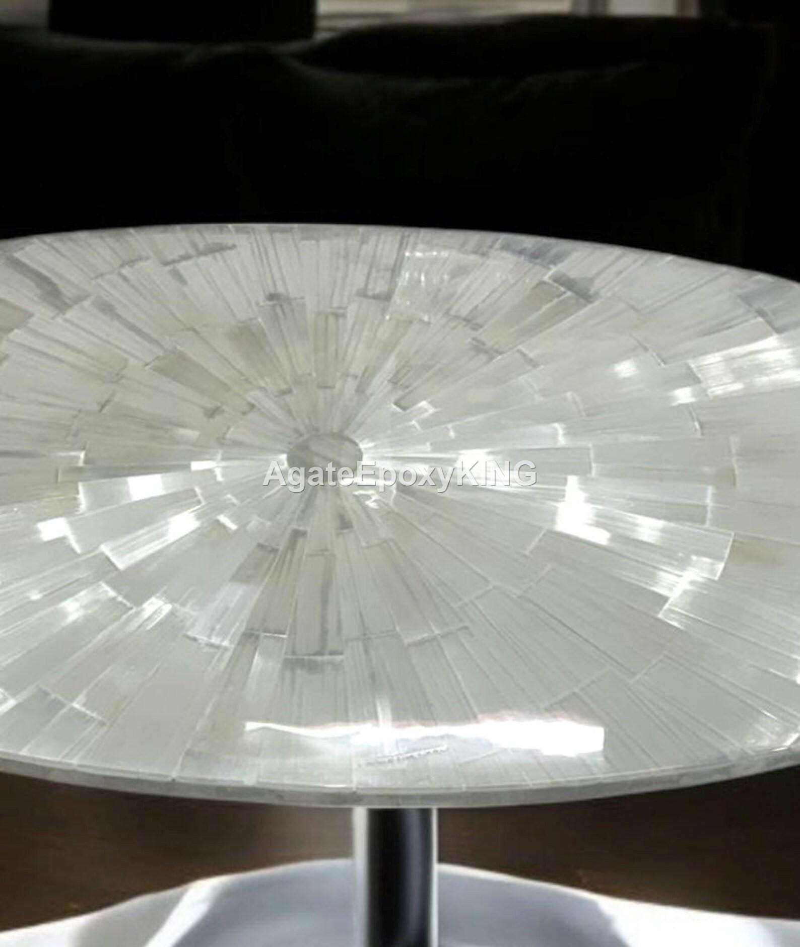 Agate Dining Table, Mother of Pearl Dining Table, Modern Round Dining ...