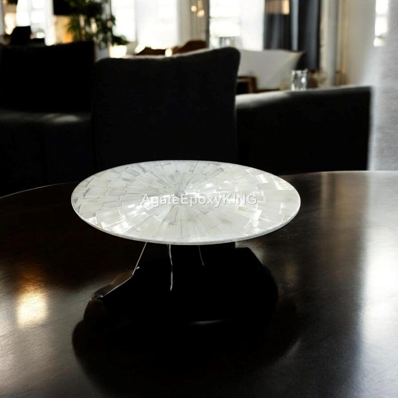 Agate Dining Table, Mother of Pearl Dining Table, Modern Round Dining ...