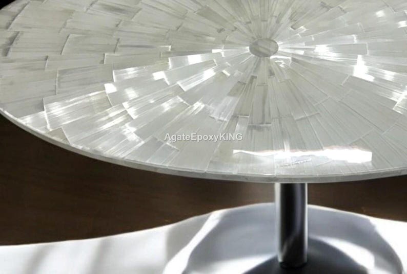 Agate Dining Table, Mother of Pearl Dining Table, Modern Round Dining ...