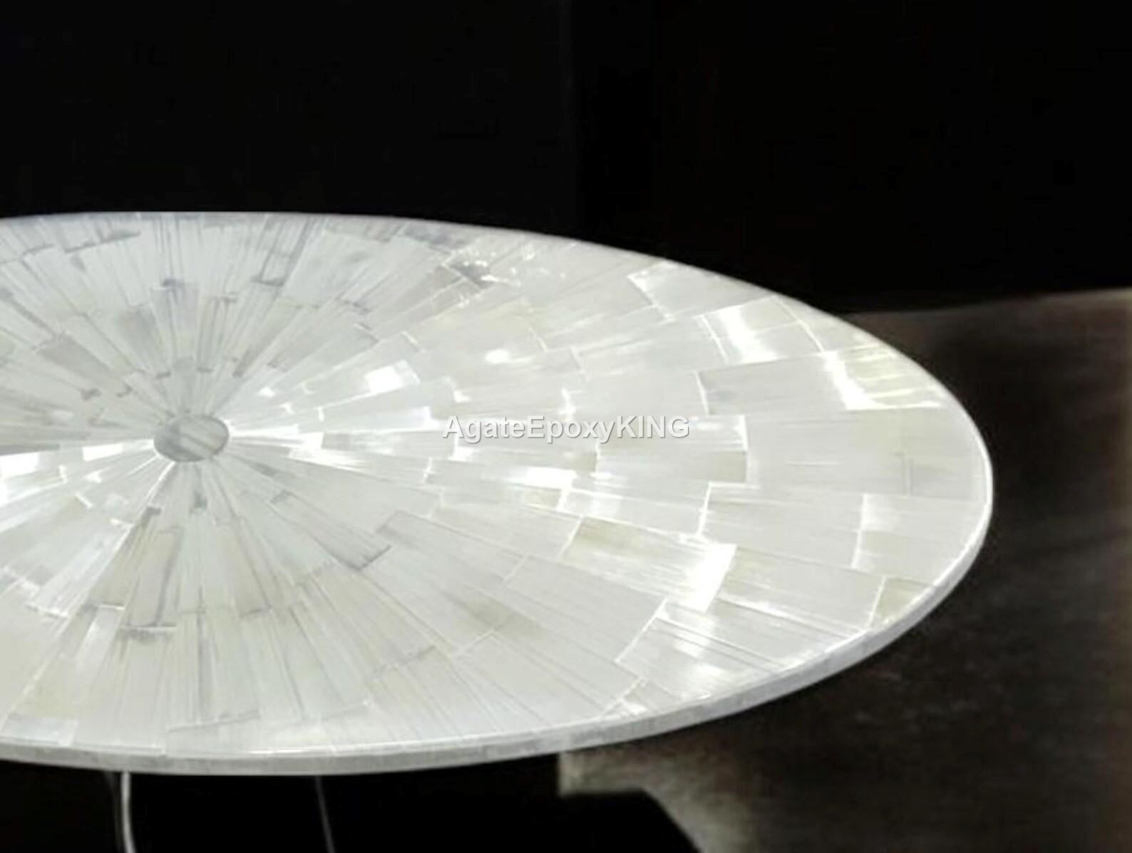 Agate Dining Table, Mother of Pearl Dining Table, Modern Round Dining ...