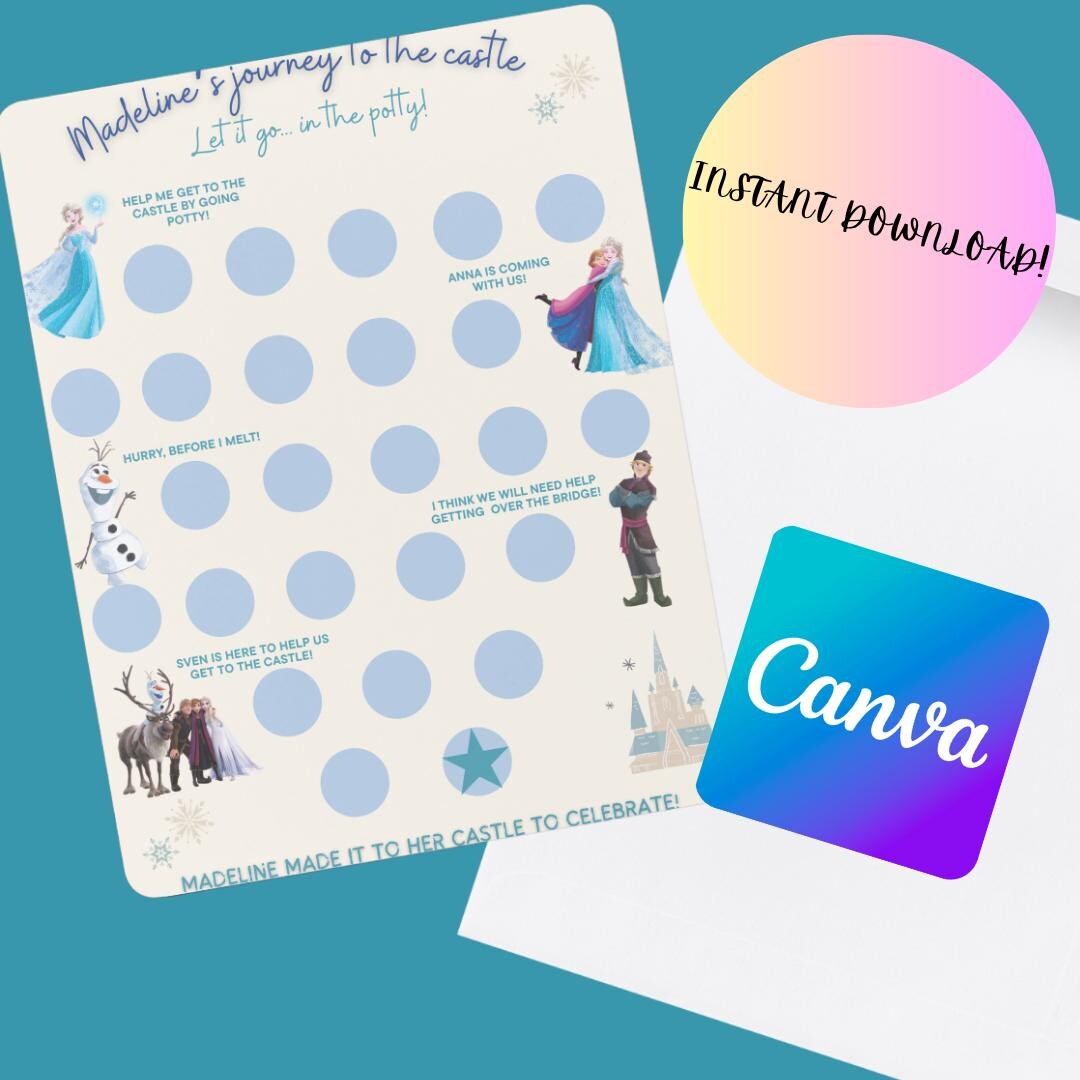 Frozen Potty Training Chart Printable | Elsa & Anna Reward Chart ...