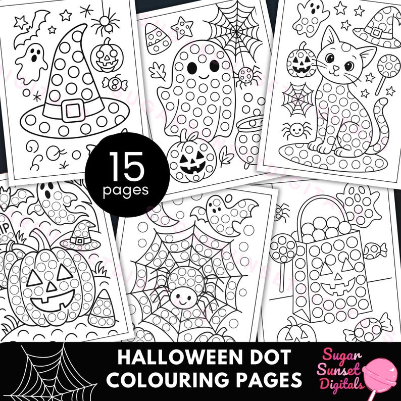 Halloween Dot Marker Colouring Pages Printable Do-a-dot Activity for ...