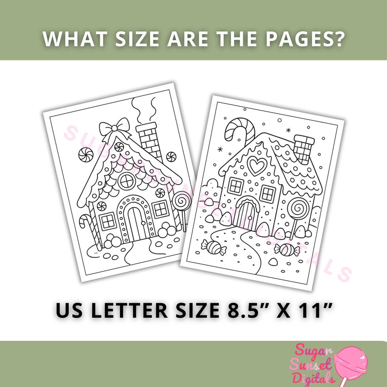 Gingerbread House Coloring Pages Christmas Coloring Sheets Holiday ...