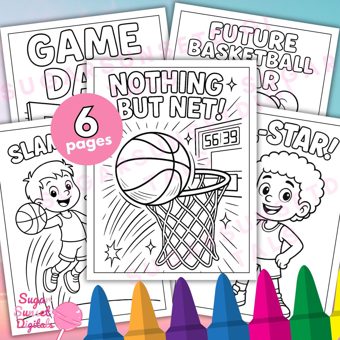 Basketball Coloring Pages Printable Kids Sports Coloring Sheets Boys ...