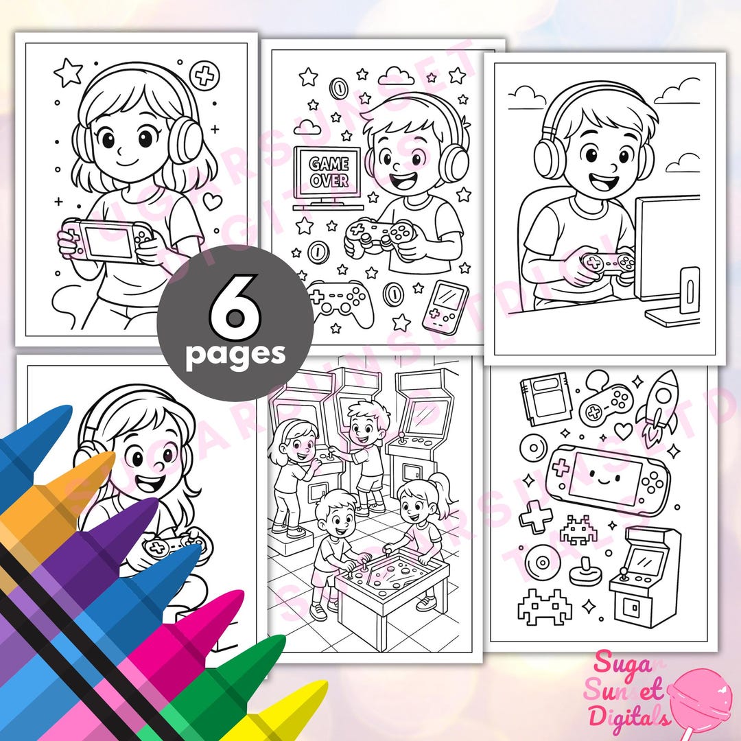 Video Game Coloring Pages Printable Gamer Coloring Sheets Fun Gaming ...