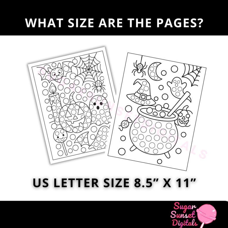 Halloween Dot Marker Colouring Pages Printable Do-a-dot Activity for ...