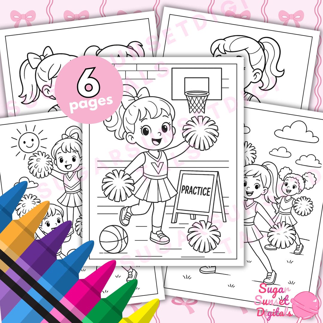 Cheerleader Coloring Pages Printable Cheer Coloring Sheets for Kids ...