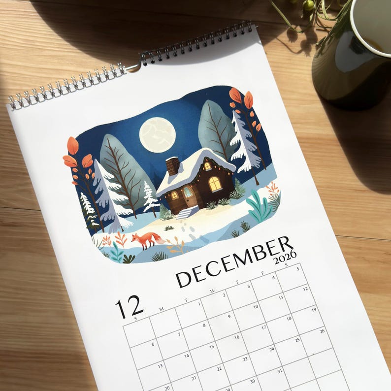 Whimsical Folk Art Calendar – Colorful Floral Illustration With Nature ...
