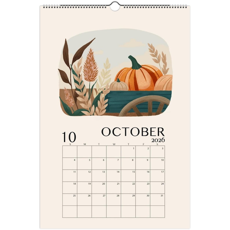 Whimsical Folk Art Calendar – Colorful Floral Illustration With Nature ...
