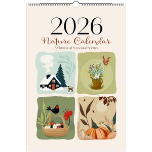 Whimsical Folk Art Calendar – Colorful Floral Illustration With Nature ...