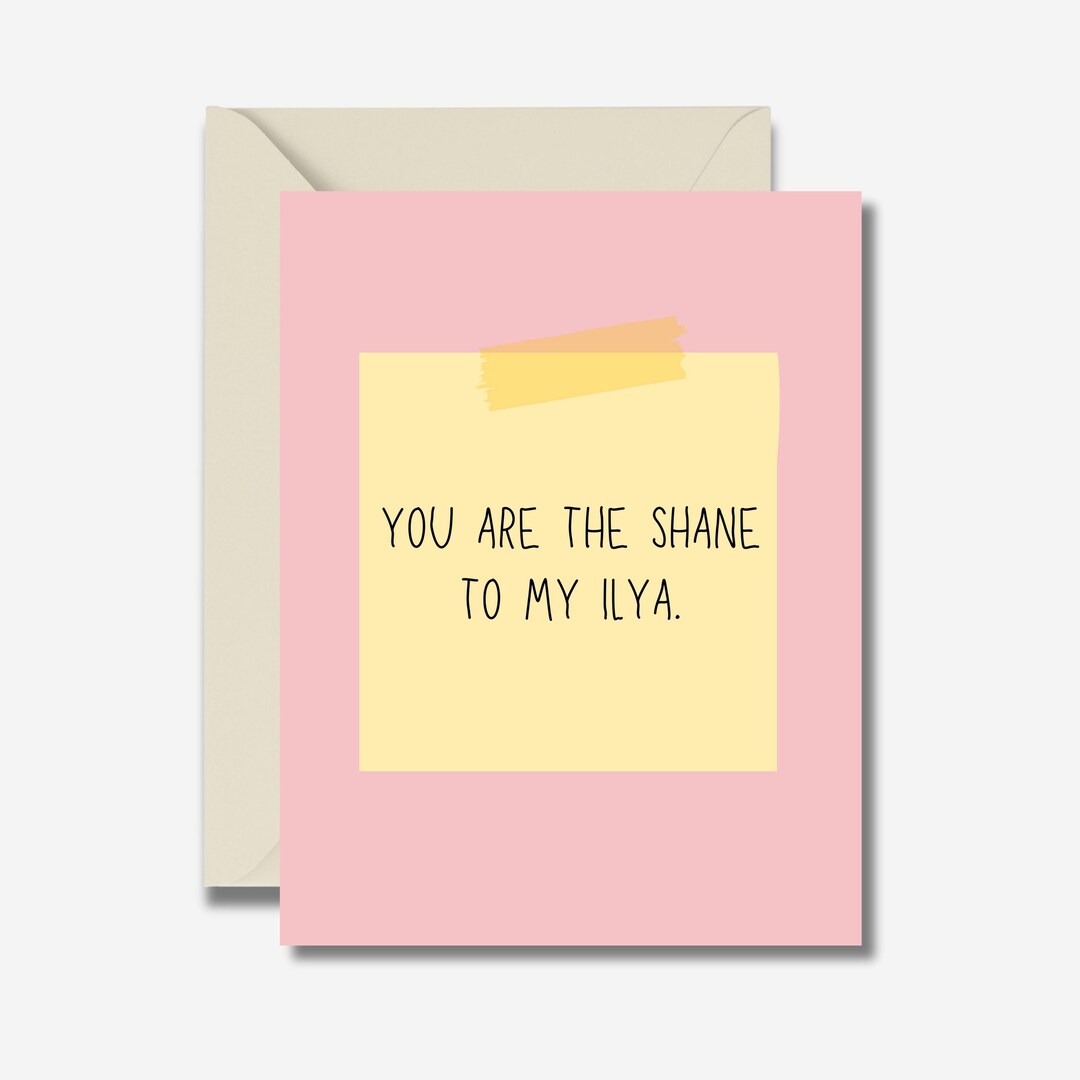 Shane and Ilya Greeting Card, Rivalry Hockey, Heated, Romance Fans - Etsy
