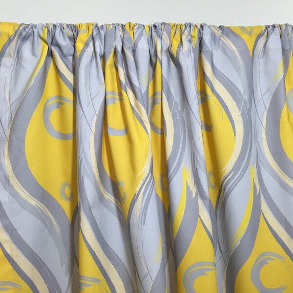 Yellow Gray Valance - Etsy