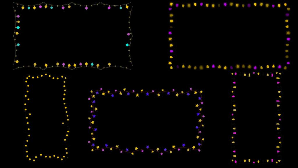 Animated Colorful Christmas Lights Garland GIF & WEBM Bundle | Festive ...