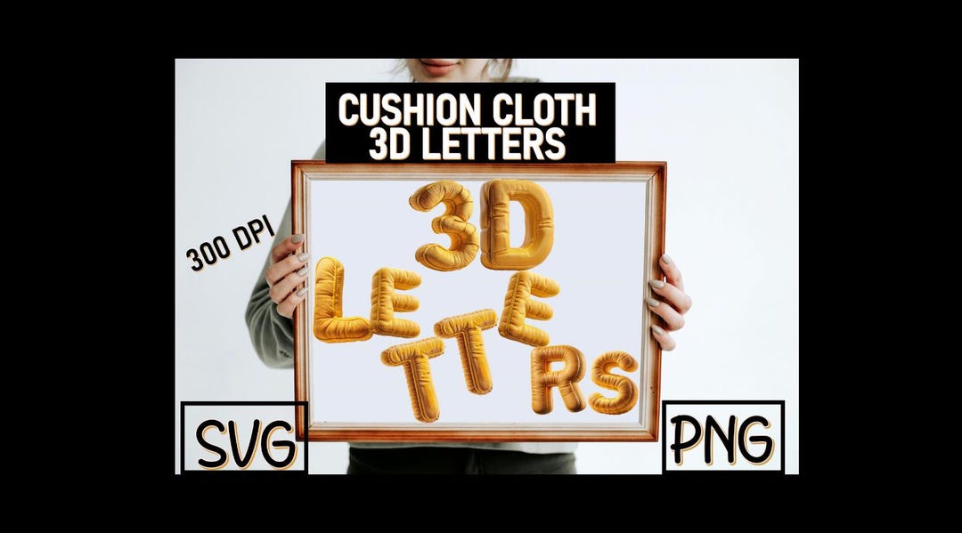 3D Cloth Letters Clipart | SVG, PNG Alphabet Font - Etsy