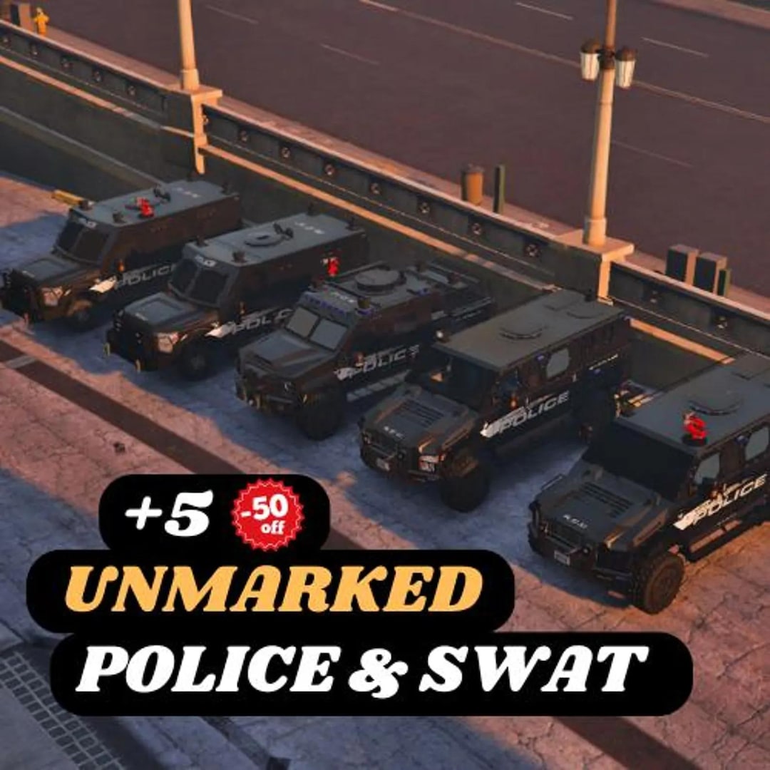 Fivem SWAT & Police Car Pack: Optimized GTA5 Vehicle Models (digital ...