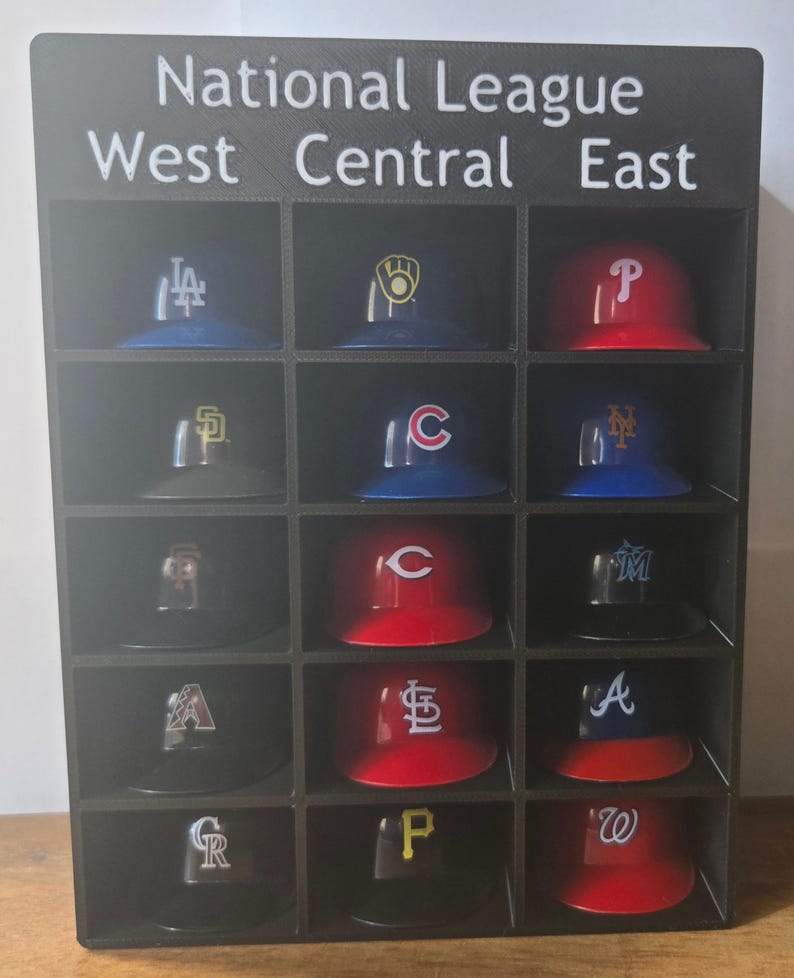 3D Printed MLB Standings Board Shelf – Fits Rawlings Mini Baseball ...