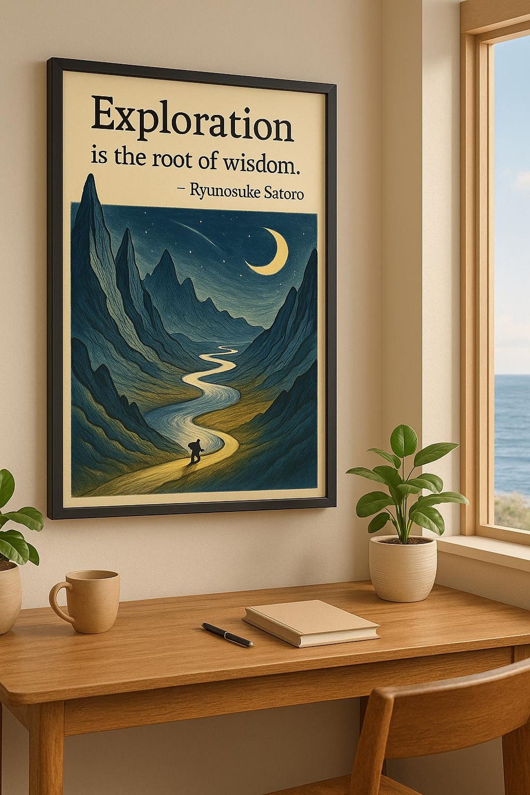 Exploration is the Root of Wisdom – Ryunosuke Satoro Quote Poster (12× ...
