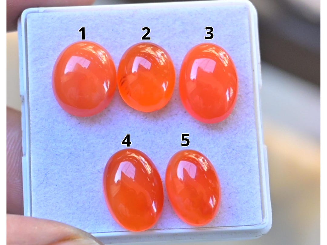 Natural Carnelian Gemstone Smooth Oval Shape Cabochons Loose Gemstones ...